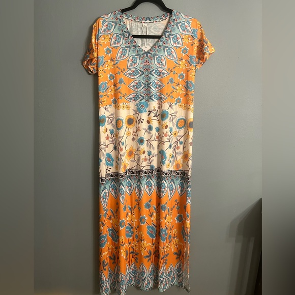Dresses | Exclusive Nwt Bohemian Small Maxi Dress With Slit | Poshmark
